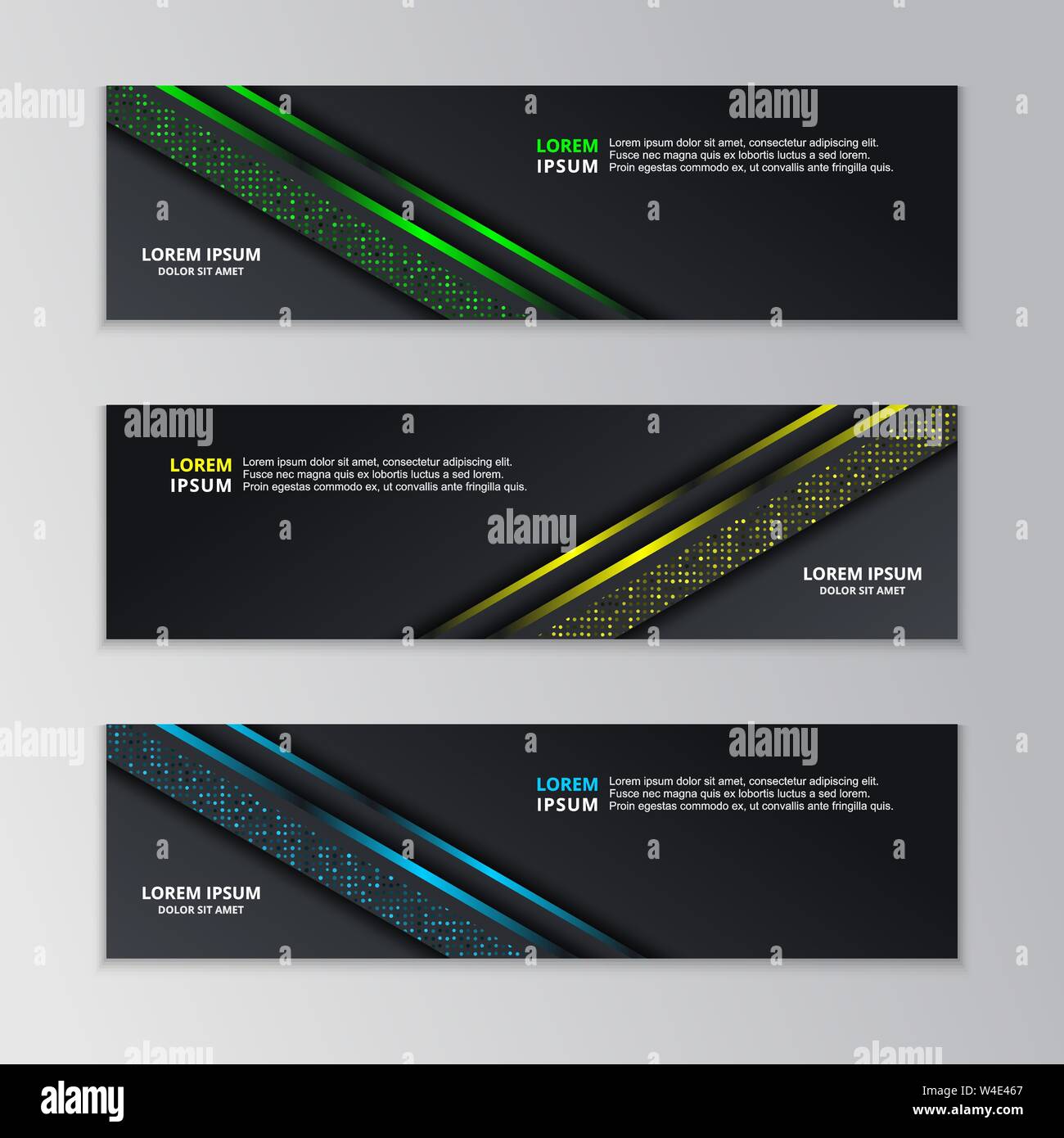 Glowing Dark Techno Banner Template, Modern Neon Design Background ...