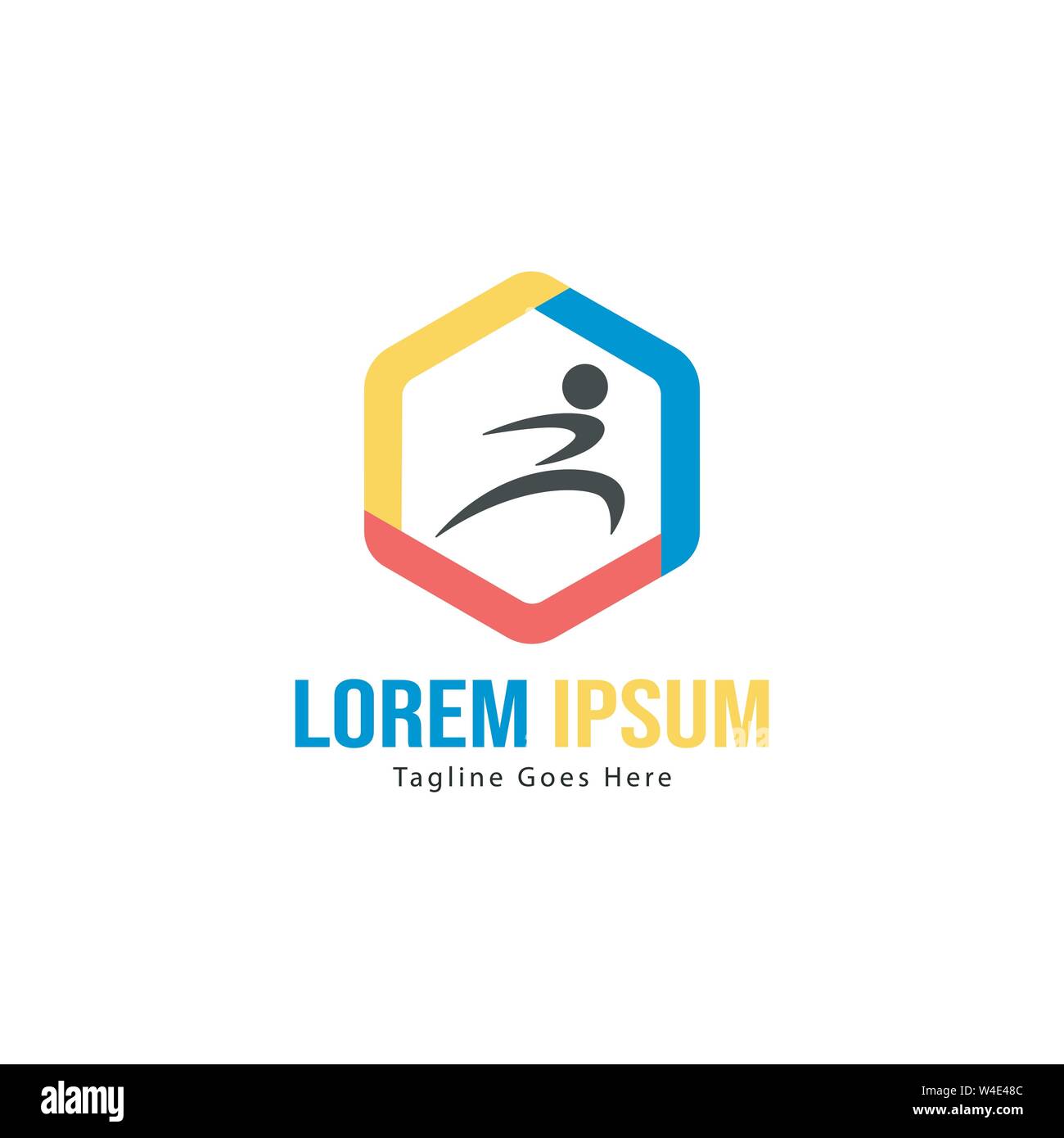 Athletic logo template design. Minimalist Athletic logo with modern ...