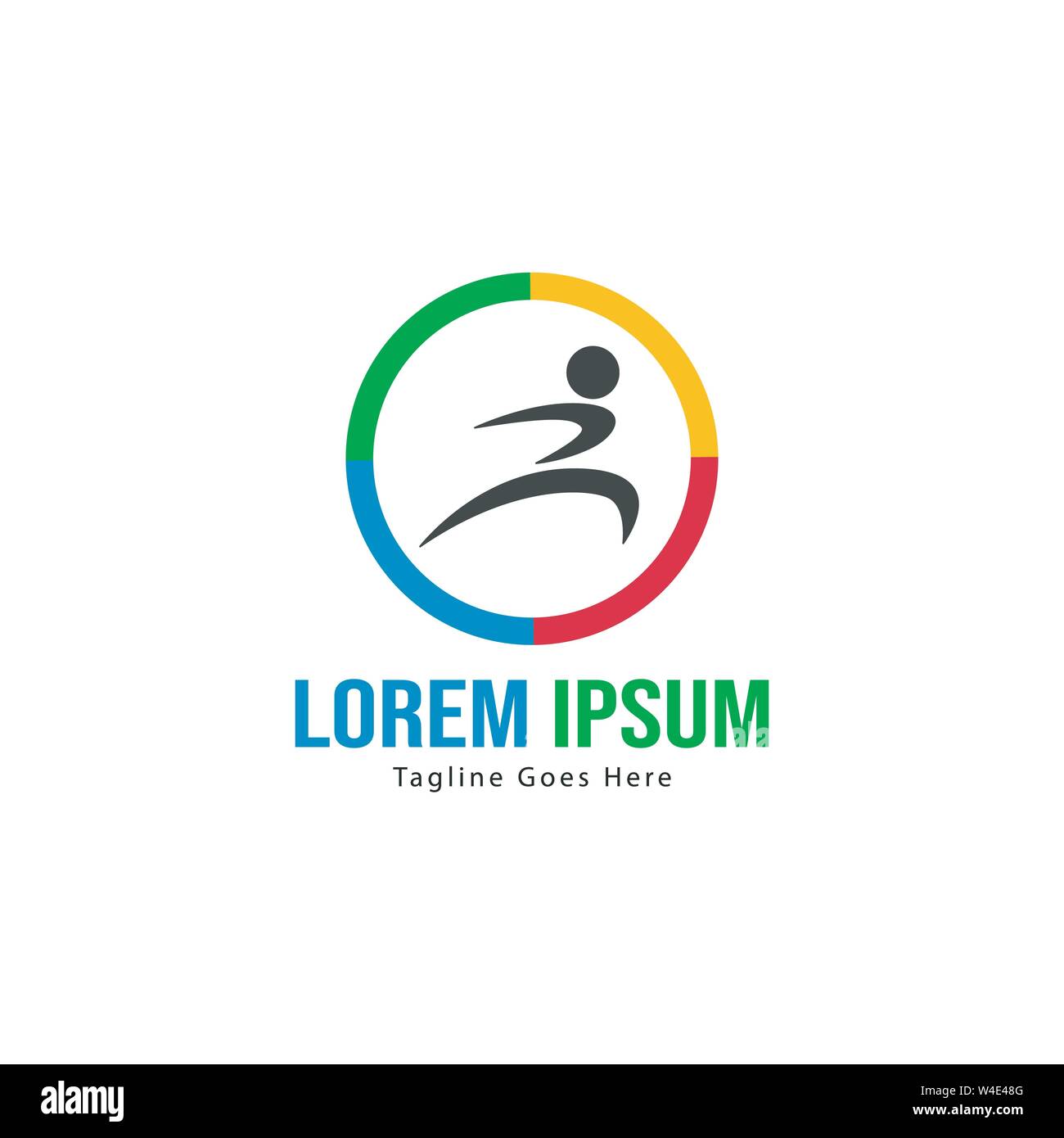 Athletic logo template design. Minimalist Athletic logo with modern ...