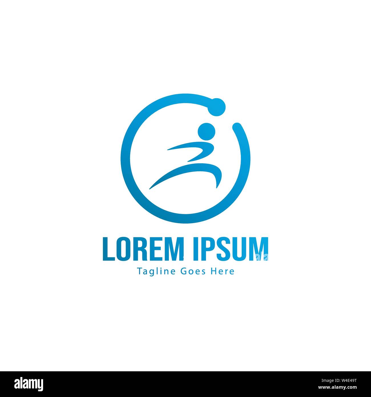 Athletic logo template design. Minimalist Athletic logo with modern ...