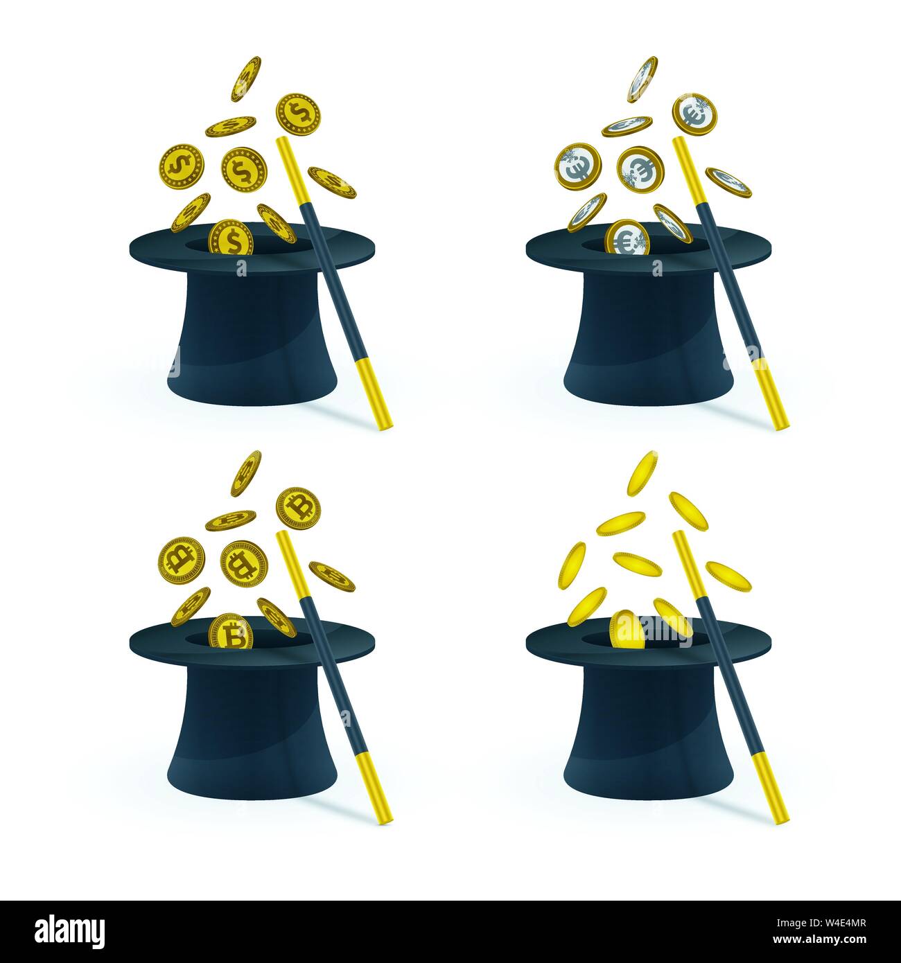 Magician coins hi-res stock photography and images - Alamy