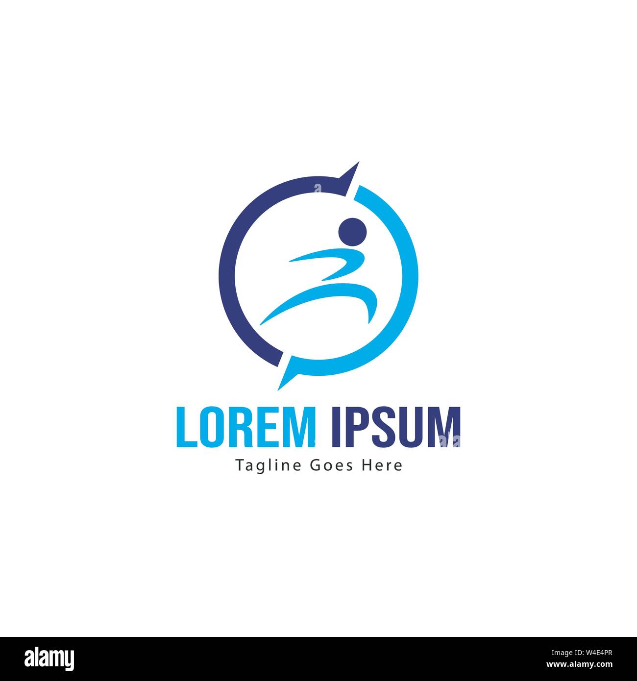 Athletic logo template design. Minimalist Athletic logo with modern ...
