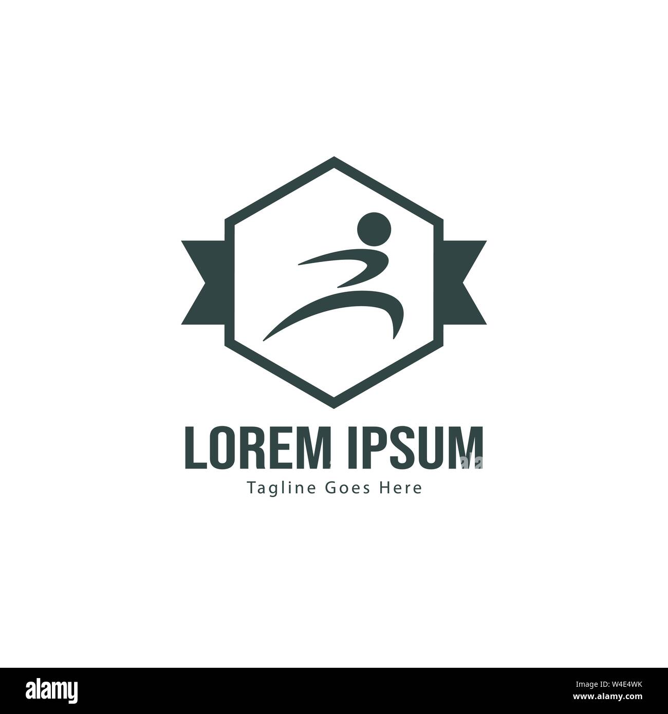 Athletic logo template design. Minimalist Athletic logo with modern ...