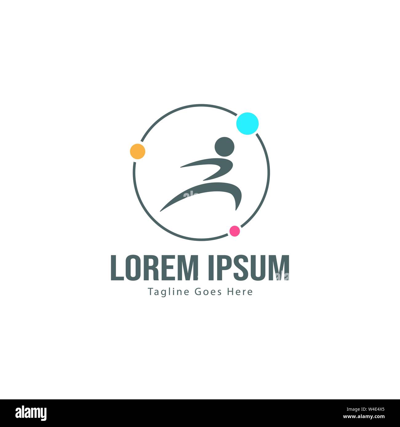 Athletic logo template design. Minimalist Athletic logo with modern ...