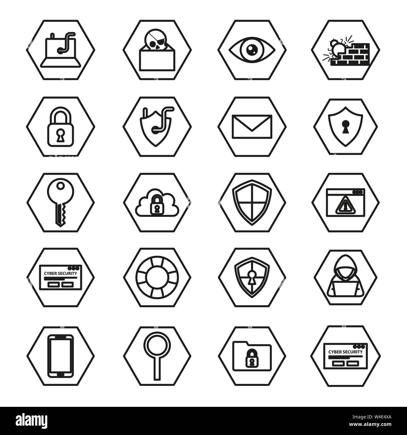 Cyber security wall key Stock Vector Images - Alamy