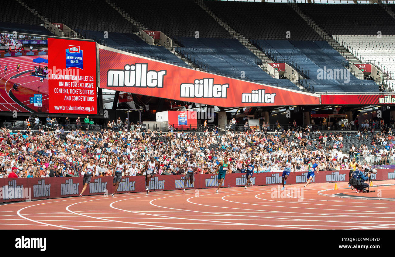 LONDON, ENGLAND - JULY 21: (L-R) Zhenye Xie, Nathaniel Mitchell-Blake ...