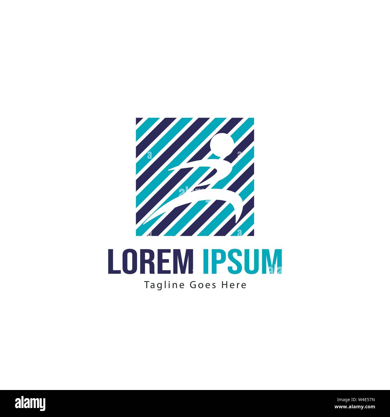 Athletic logo template design. Minimalist Athletic logo with modern ...