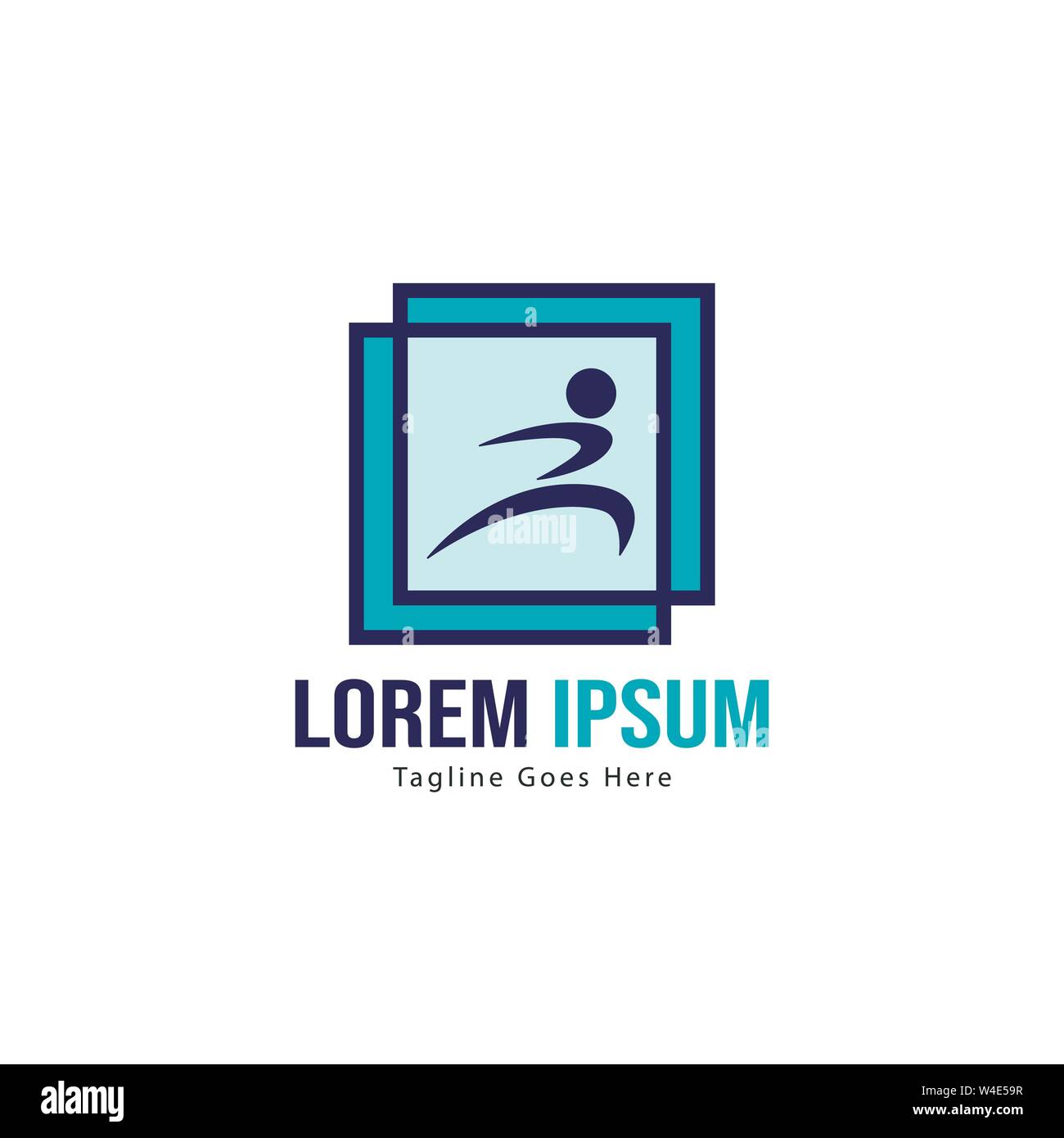 Athletic logo template design. Minimalist Athletic logo with modern ...