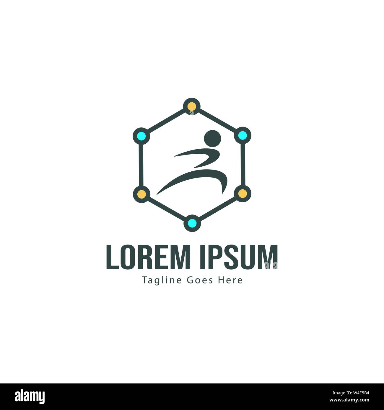 Athletic logo template design. Minimalist Athletic logo with modern ...