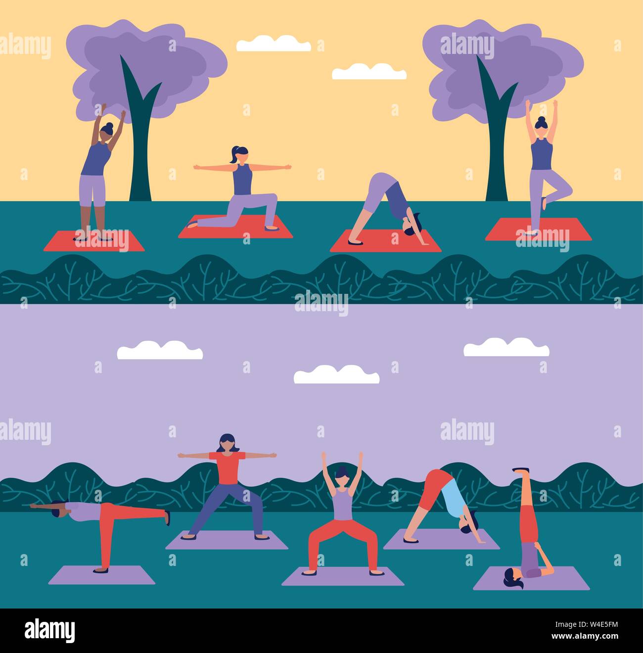 Young woman outdoors weekend Stock Vector Images - Alamy