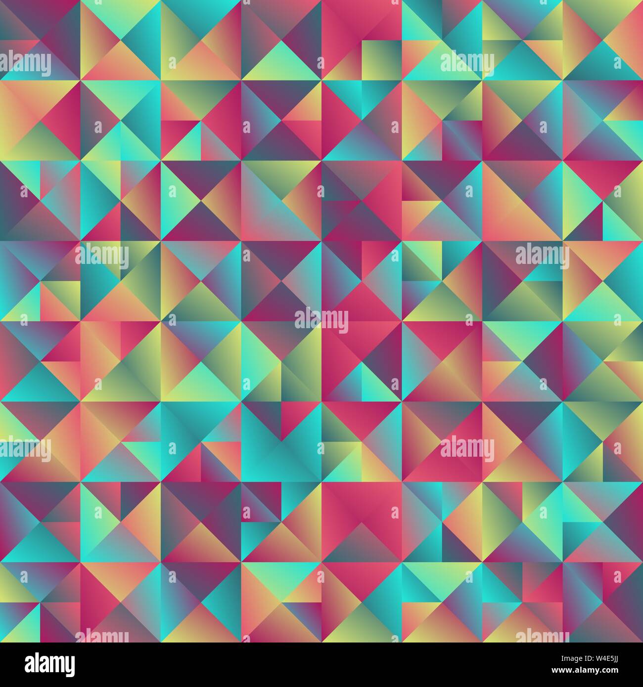 Gradient mosaic triangle background - multicolor abstract vector ...