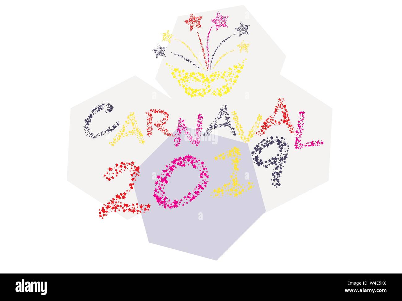 Carnival hand lettering text as banner, card, logo, icon, invitation ...