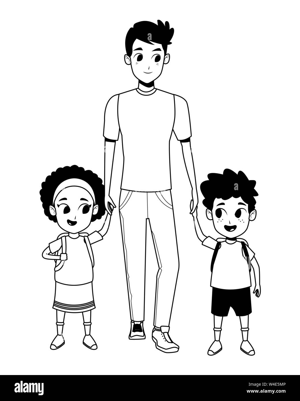 Single Parent Family Drawing