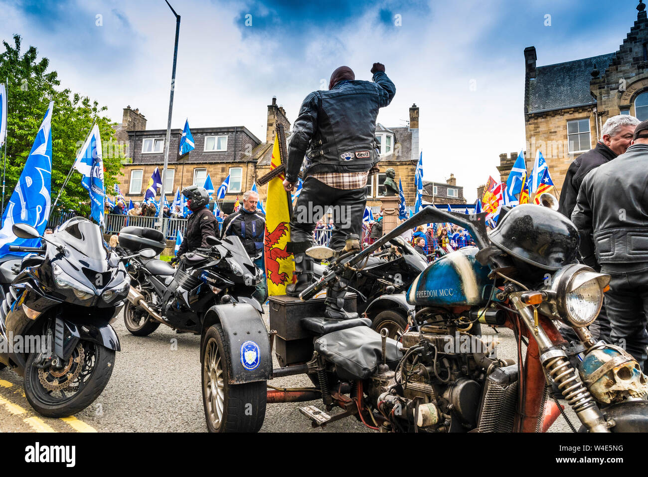 Galashiels, All Under One Banner independence march - 2019 Stock Photo ...