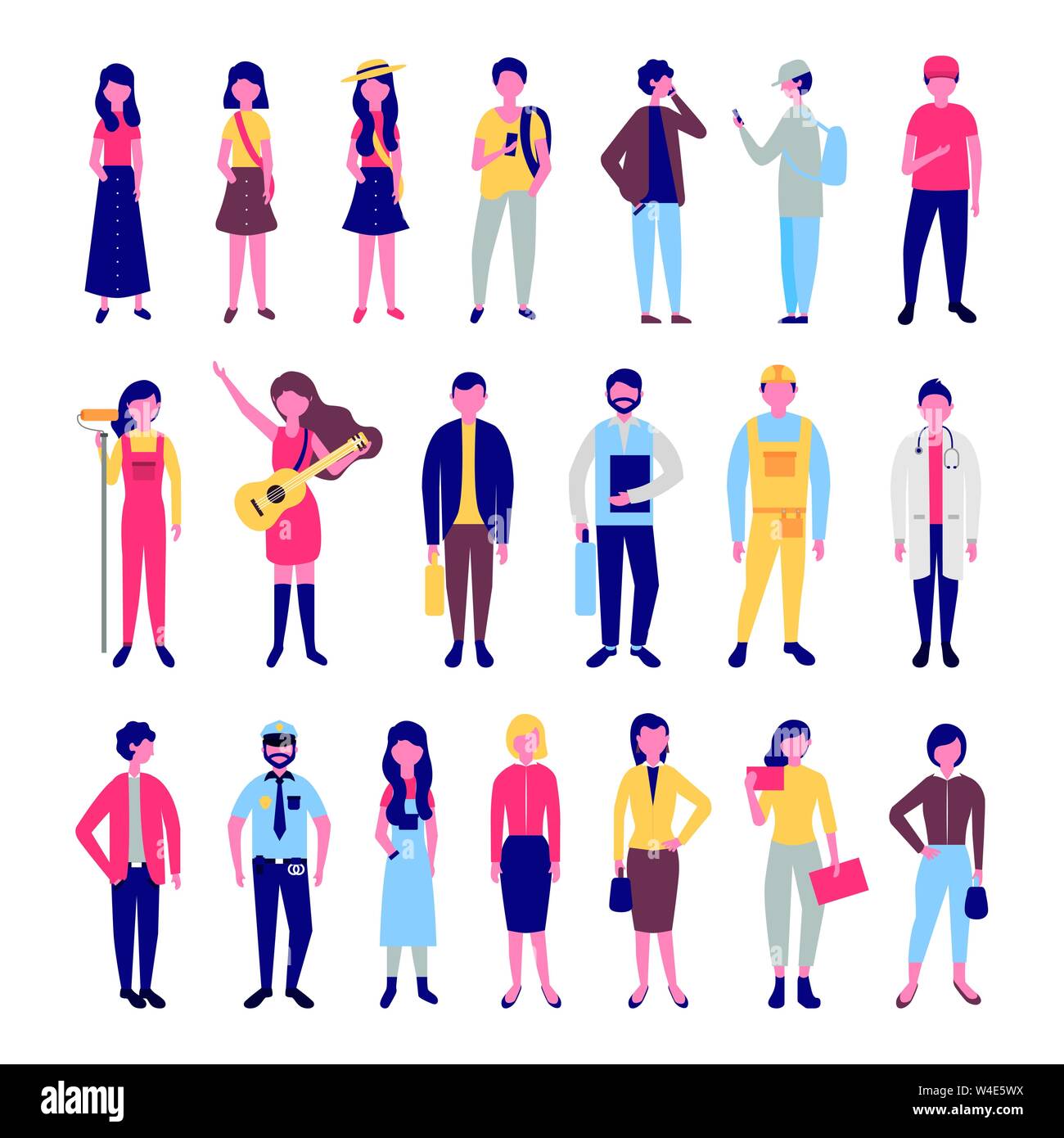 group of community people bundle characters Stock Vector Image & Art ...