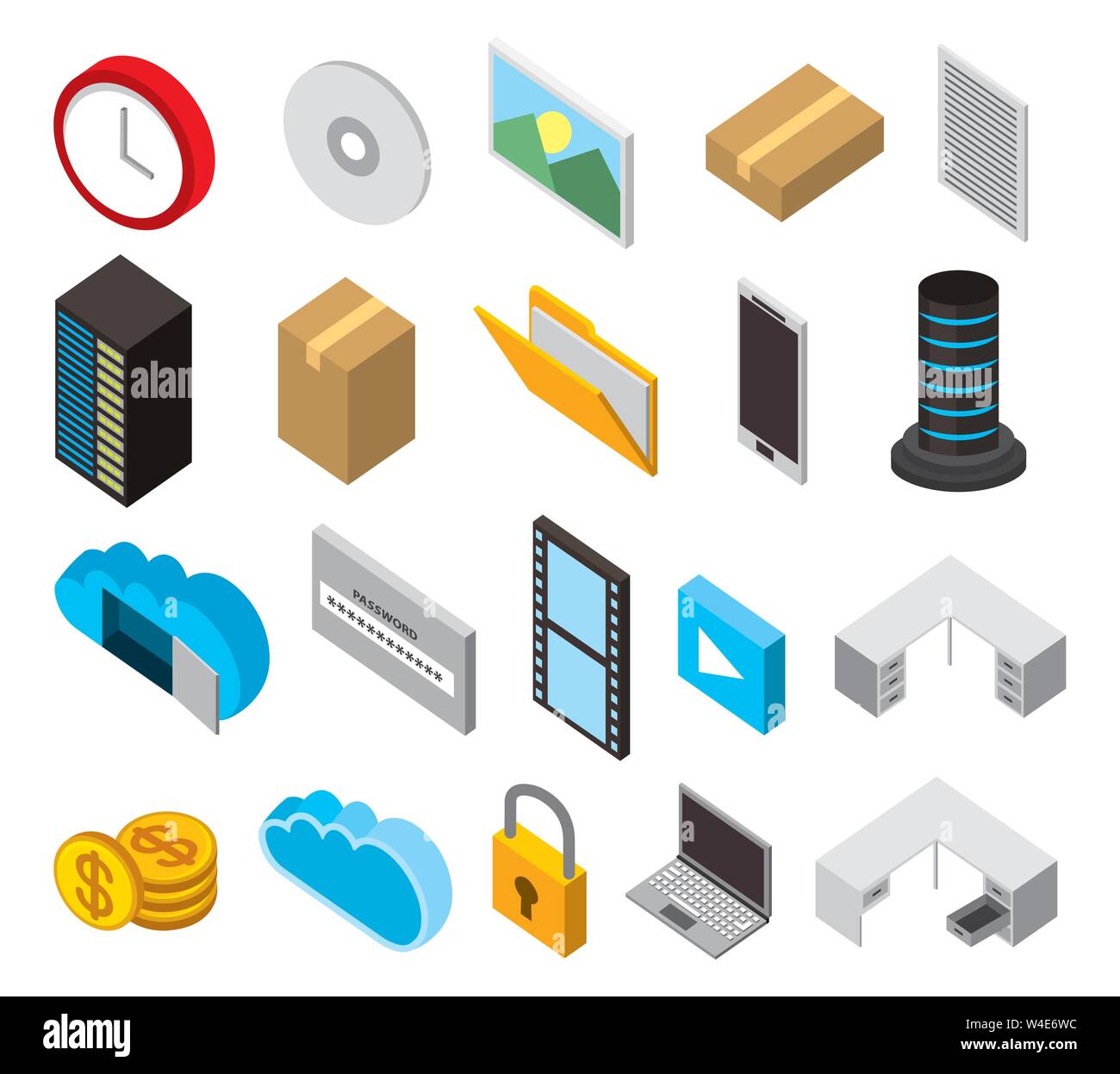 Computer file clock big data center hi-res stock photography and images ...