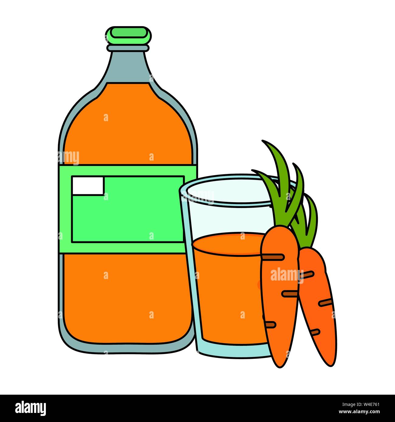 healthy drink juice nature cartoon Stock Vector Image & Art - Alamy
