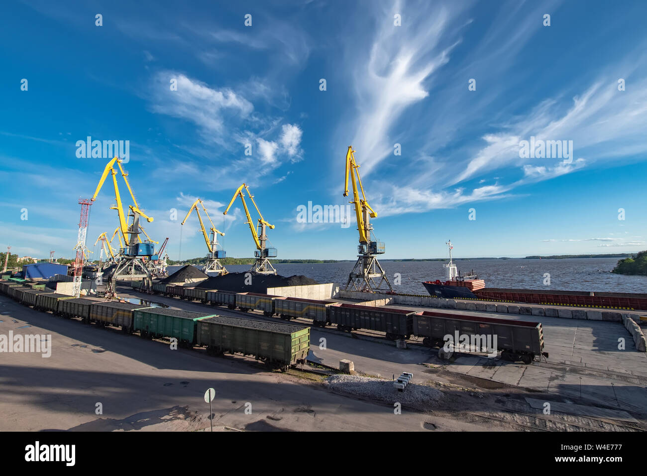 Cargo port of vyborg hi-res stock photography and images - Alamy