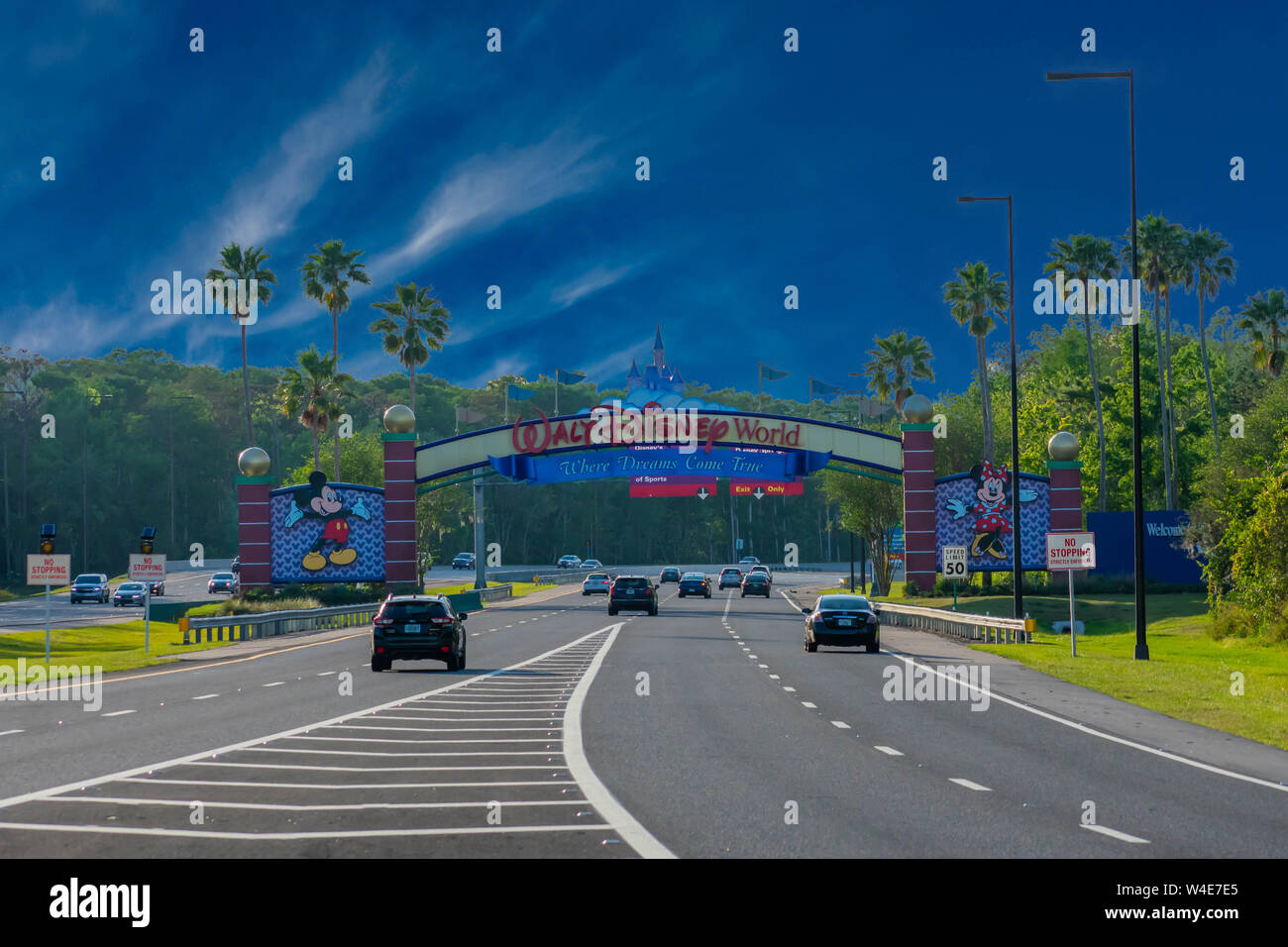 Orlando, Florida. July 11, 2019 Entrance Arch of Walt Disney Theme ...