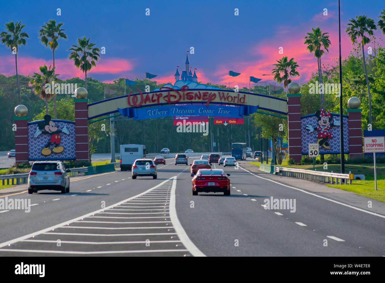 Orlando, Florida. July 11, 2019 Entrance Arch of Walt Disney Theme ...