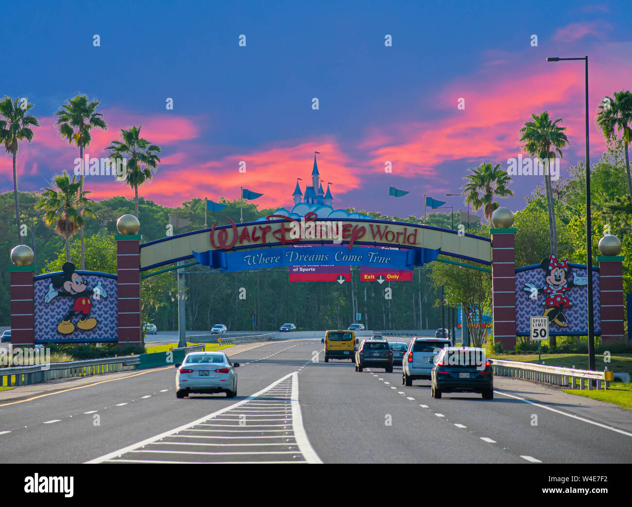 Orlando, Florida. July 11, 2019 Entrance Arch of Walt Disney Theme ...