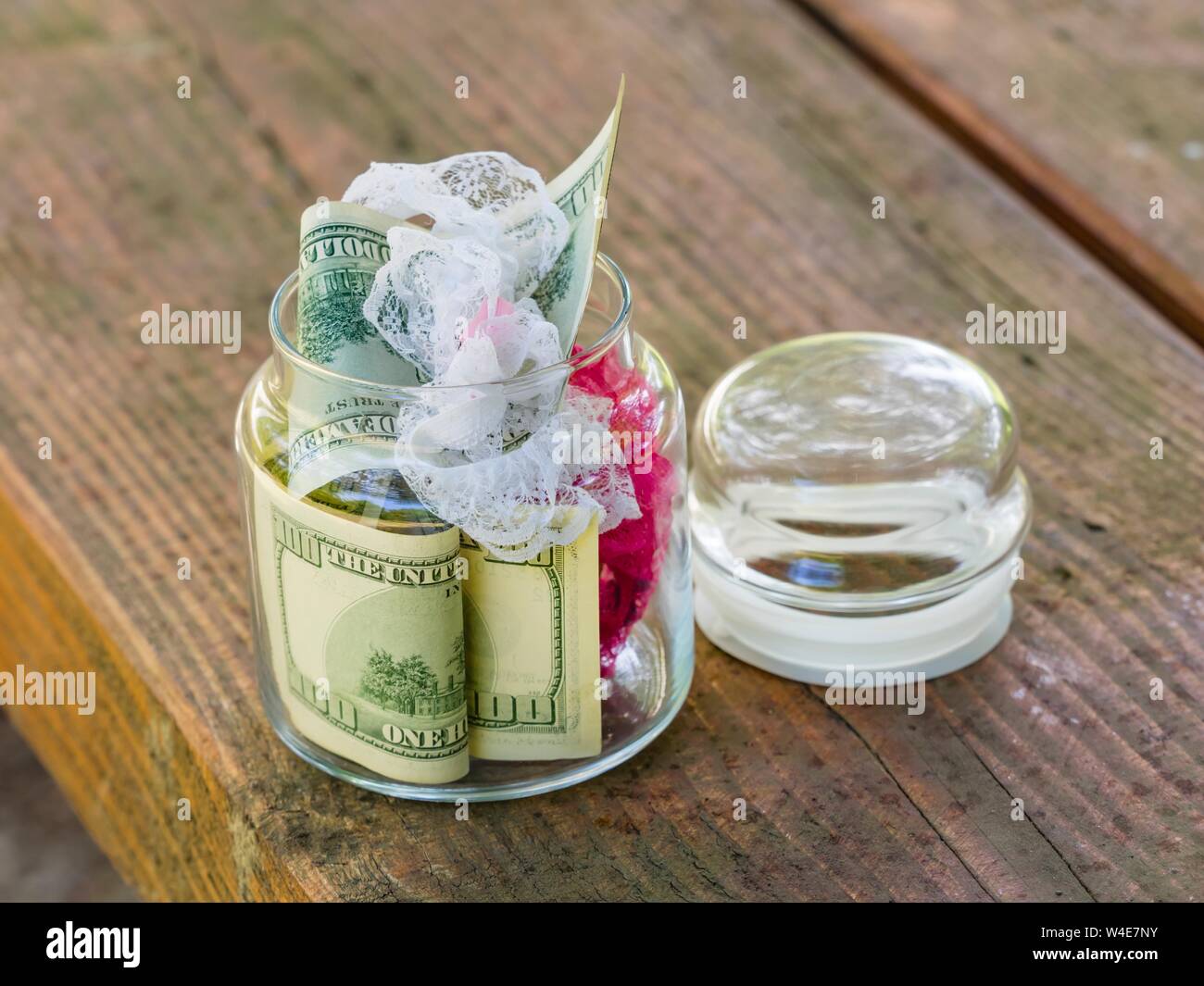 Money jar outdoors hi-res stock photography and images - Alamy
