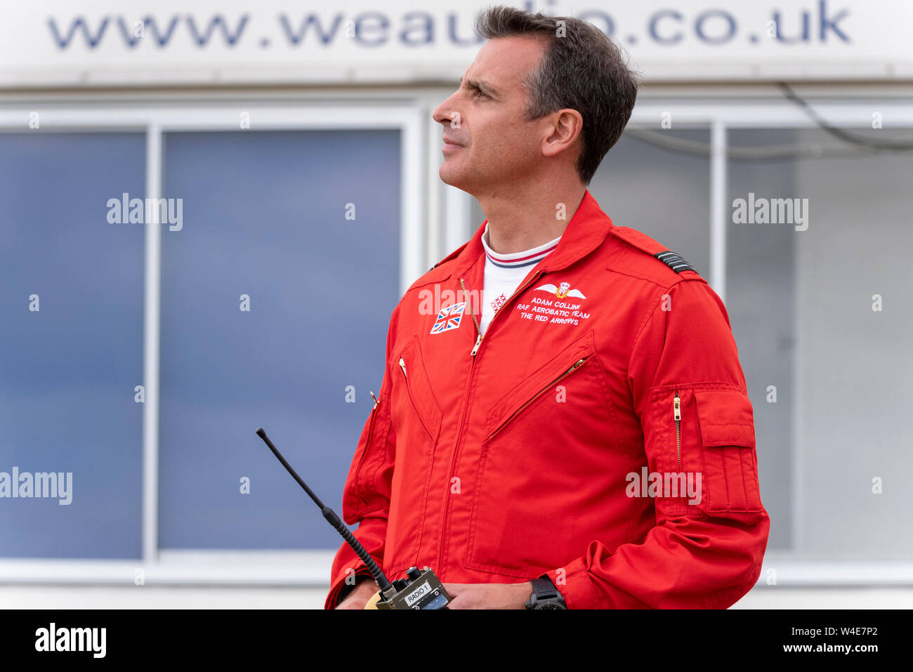Squadron Leader Adam Collins, Red Arrows supervisor and commentator at ...