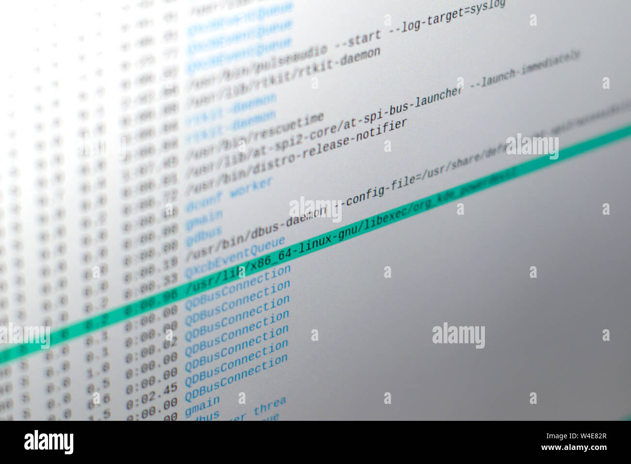 A computer screen showing system information on a linux terminal ...