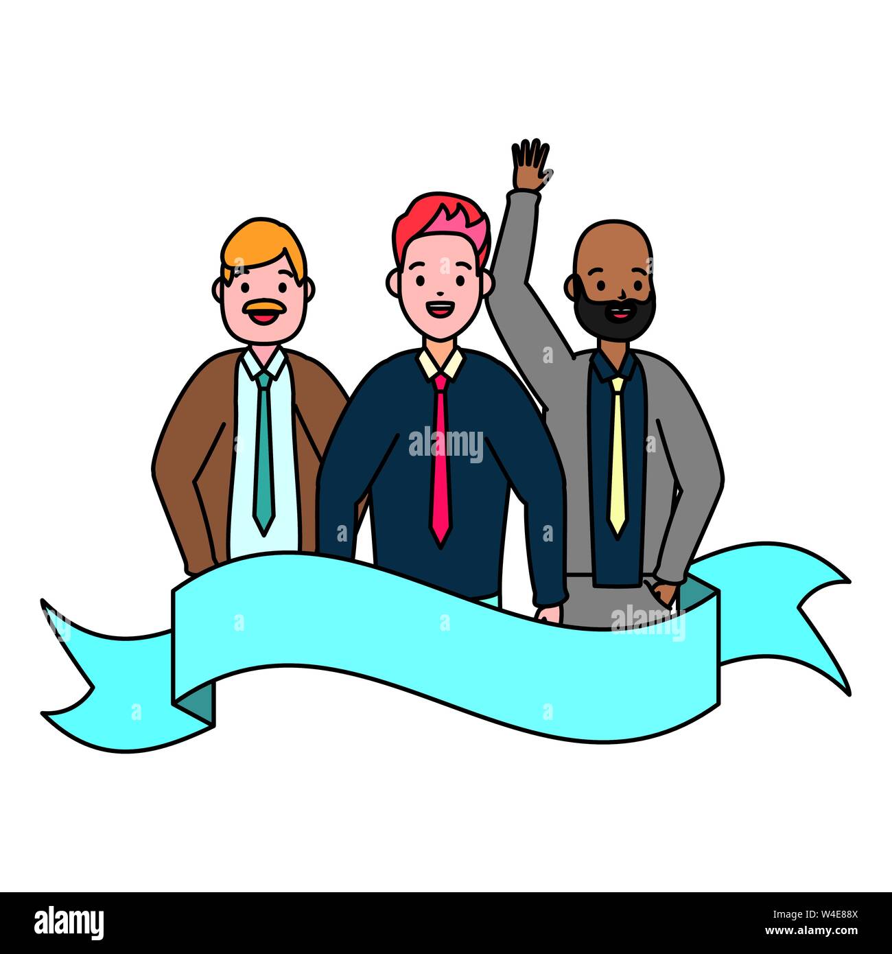 group team business men characters Stock Vector Image & Art - Alamy