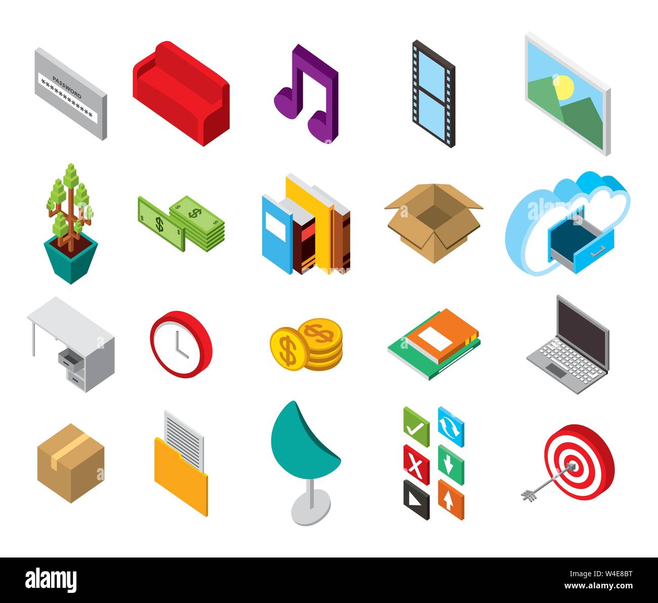 bundle of data center storage isometric set icons Stock Vector Image ...