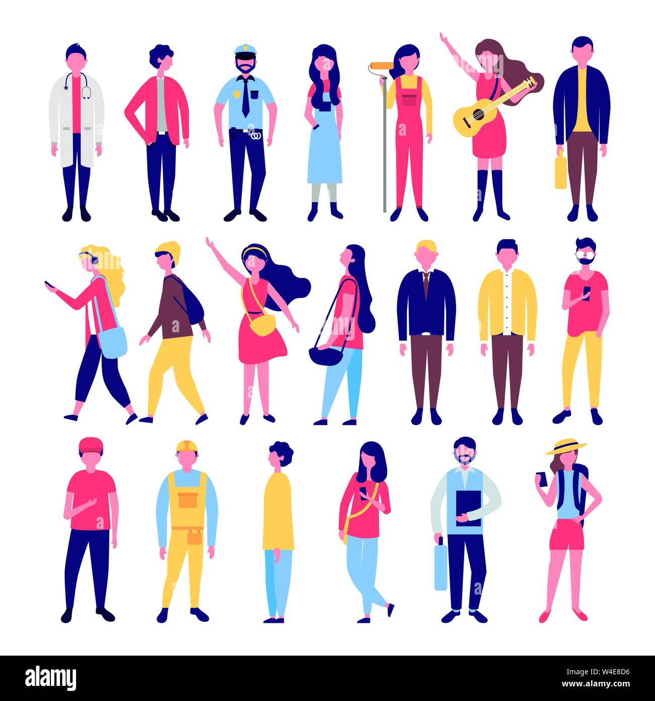 group of community people bundle characters Stock Vector Image & Art ...