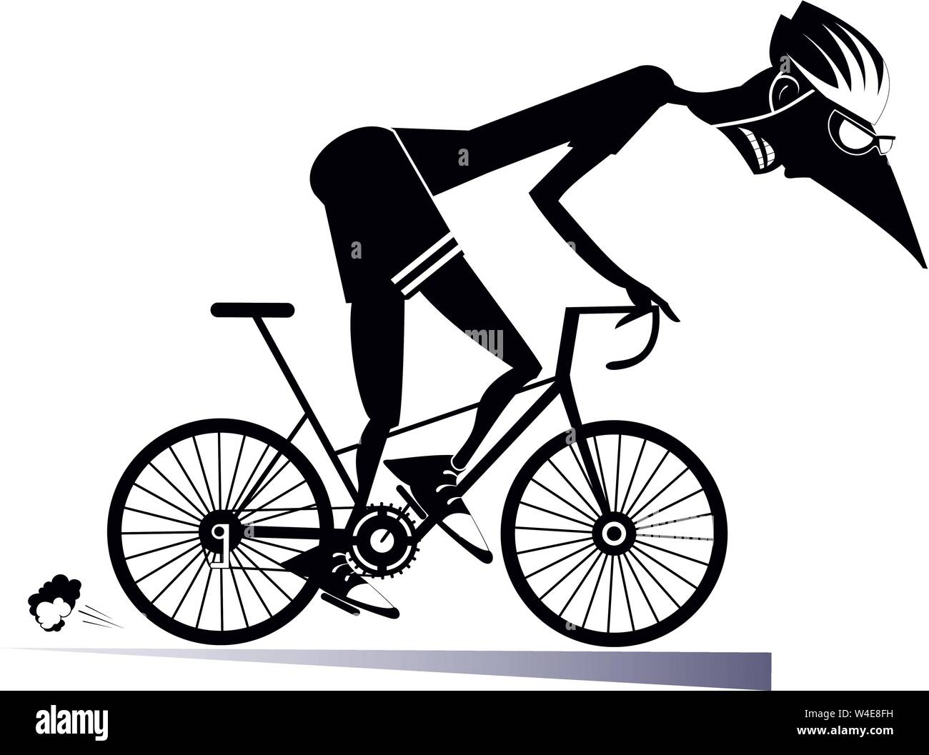 Very tired cyclist Cut Out Stock Images & Pictures - Alamy