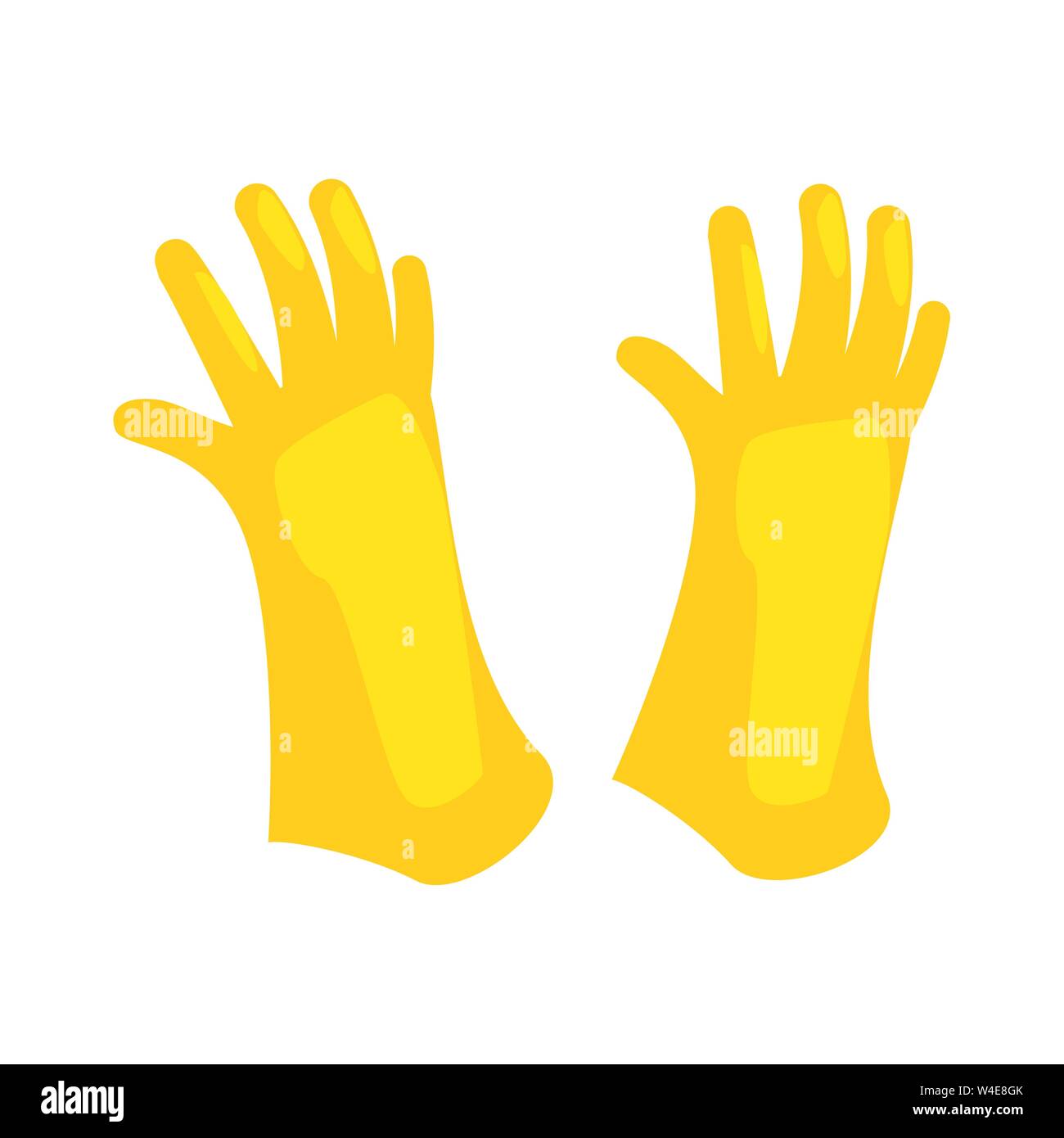 gloves cleaning supply on white background vector illustration Stock ...
