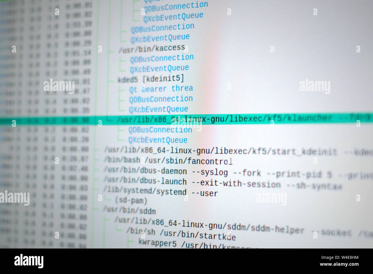 A computer screen showing system information on a linux terminal ...