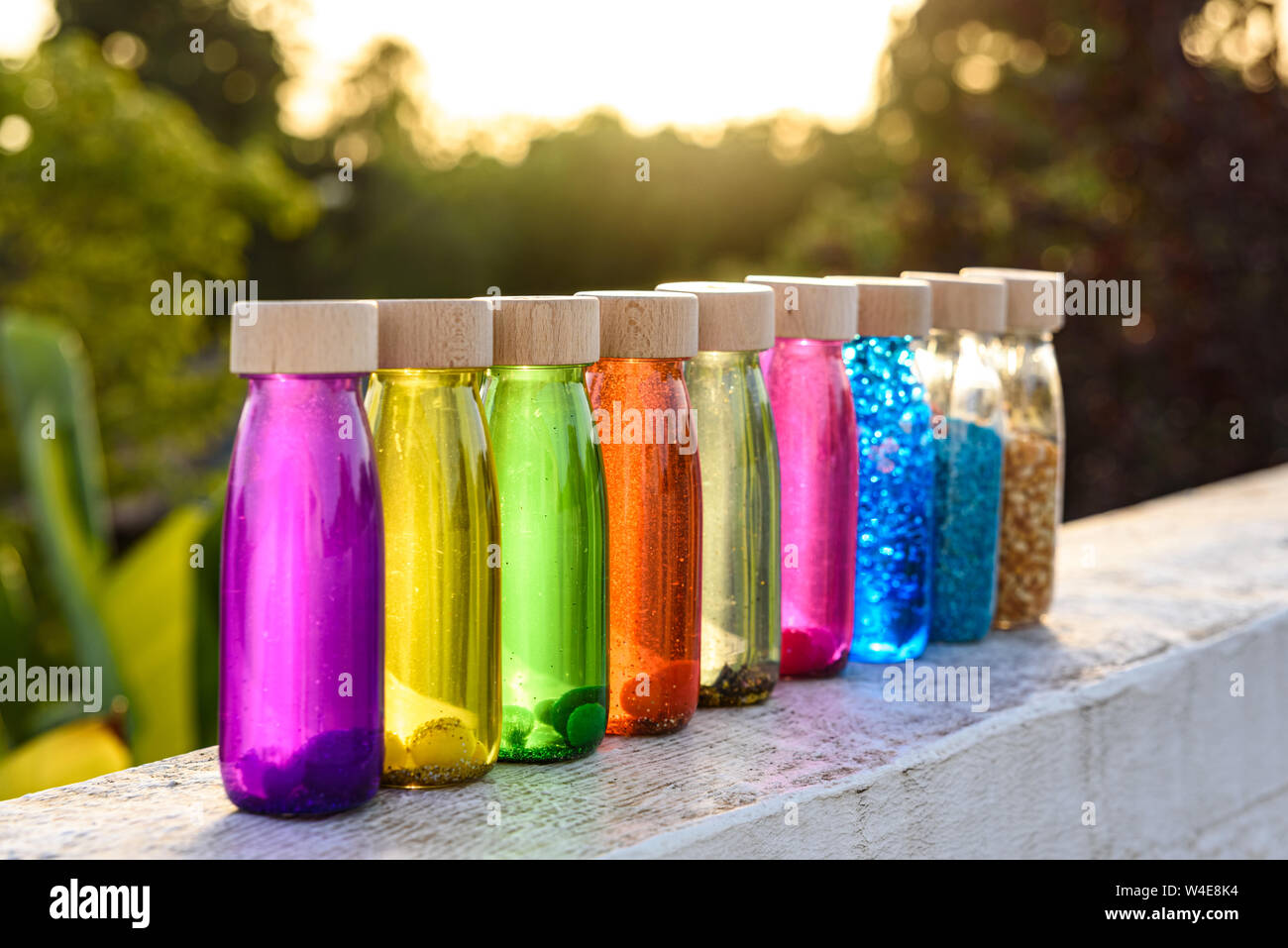 Group of bottles of calm anti stress, therapy to control stress and ...