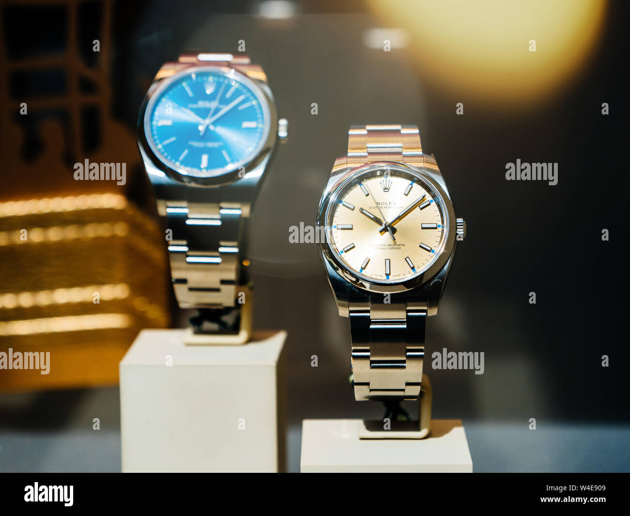 Barcelona, Spain - Jun1 1, 2018: Modern new last collection of luxury ...