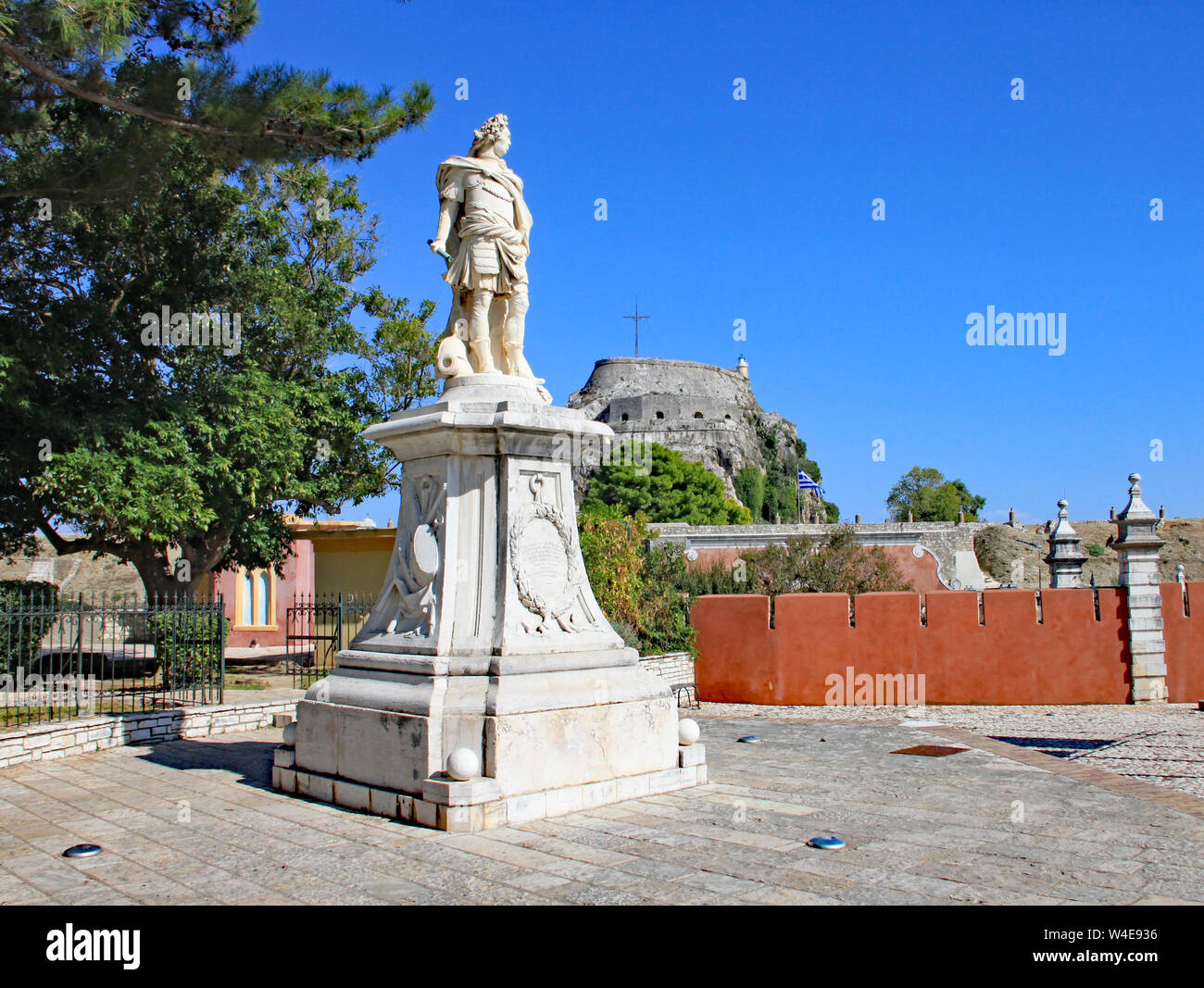 The marble statue of Count Johann Matthias von der Schulenburg by the ...