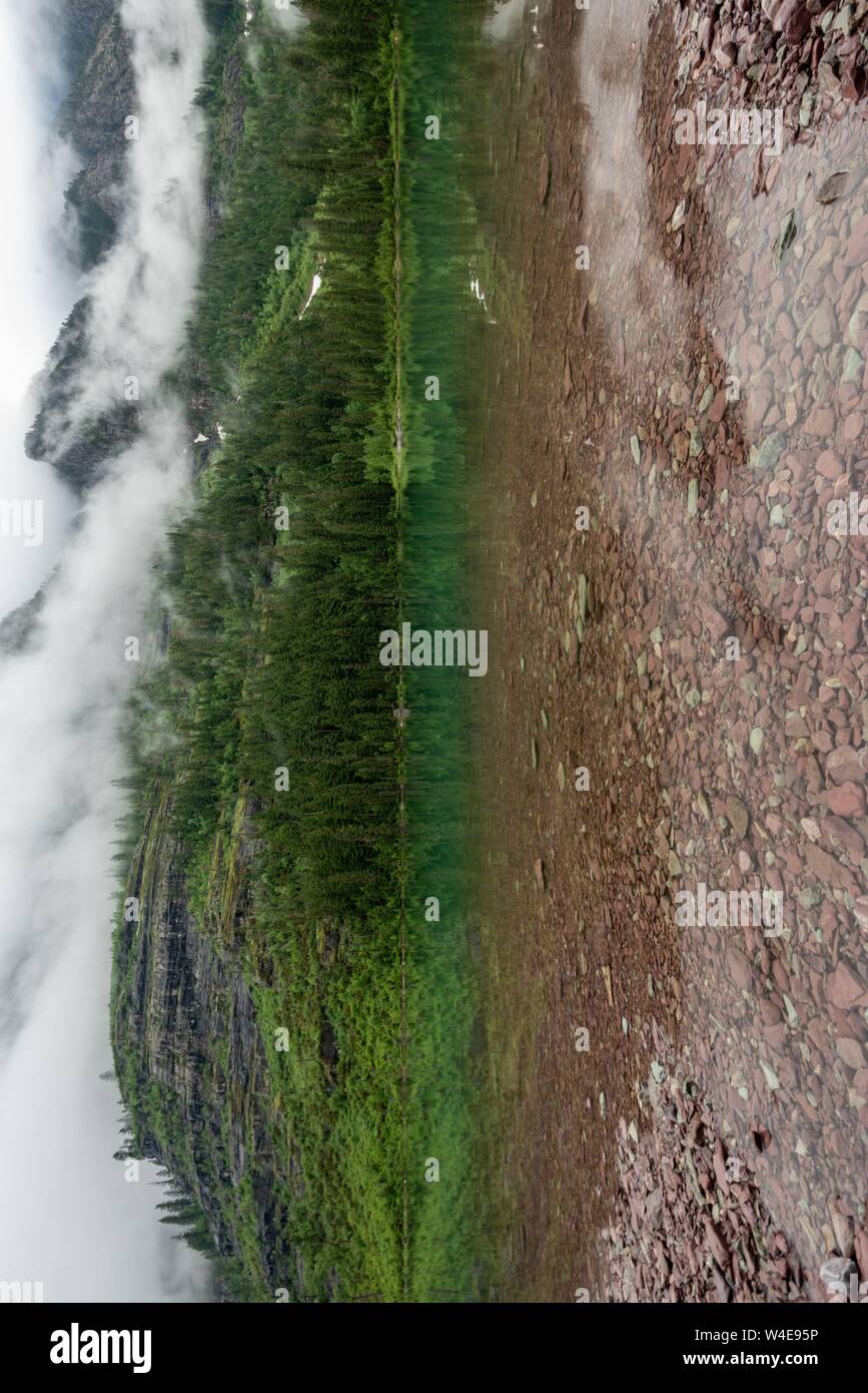 Avalanche lake waterfalls hi-res stock photography and images - Alamy