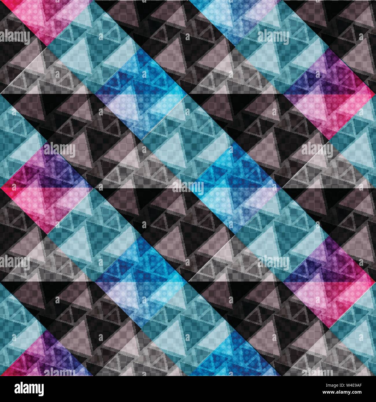 psychedelic beautiful colored polygons seamless pattern vector ...