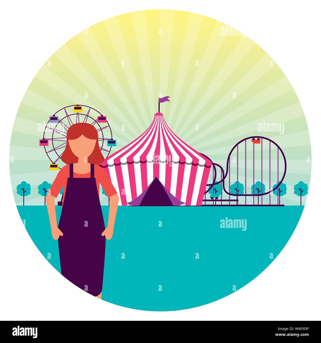 Traditional fairground attraction Stock Vector Images - Alamy