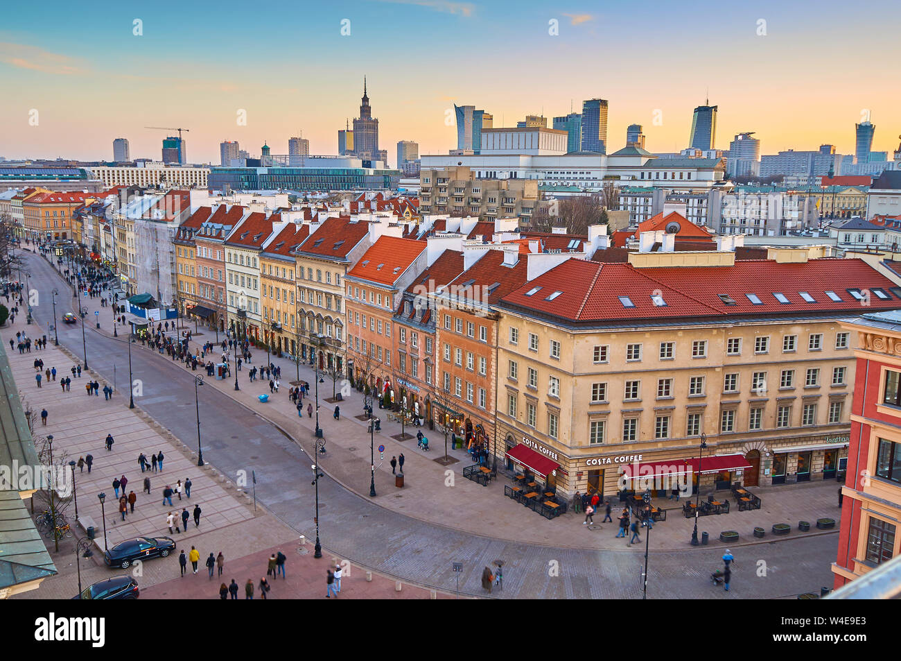 Aerial view warsaw downtown skyscrapers hi-res stock photography and ...