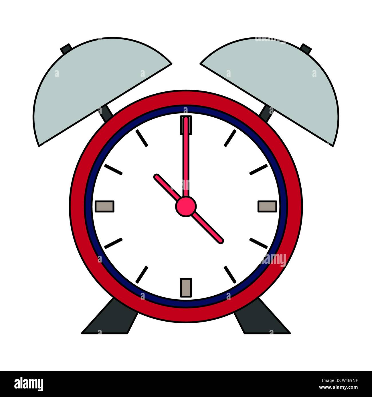 time clock watch retro cartoon Stock Vector Image & Art - Alamy
