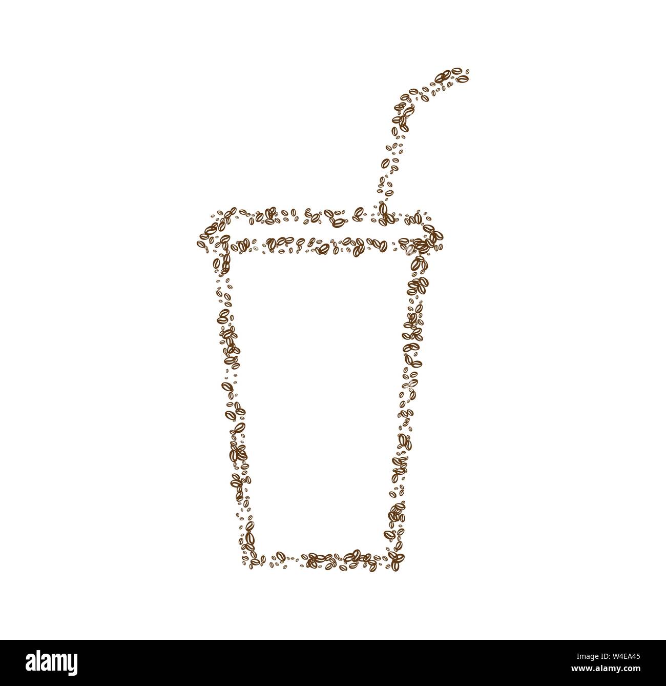 Simple flat Coffee cup icon isolated on white background. Modern ...