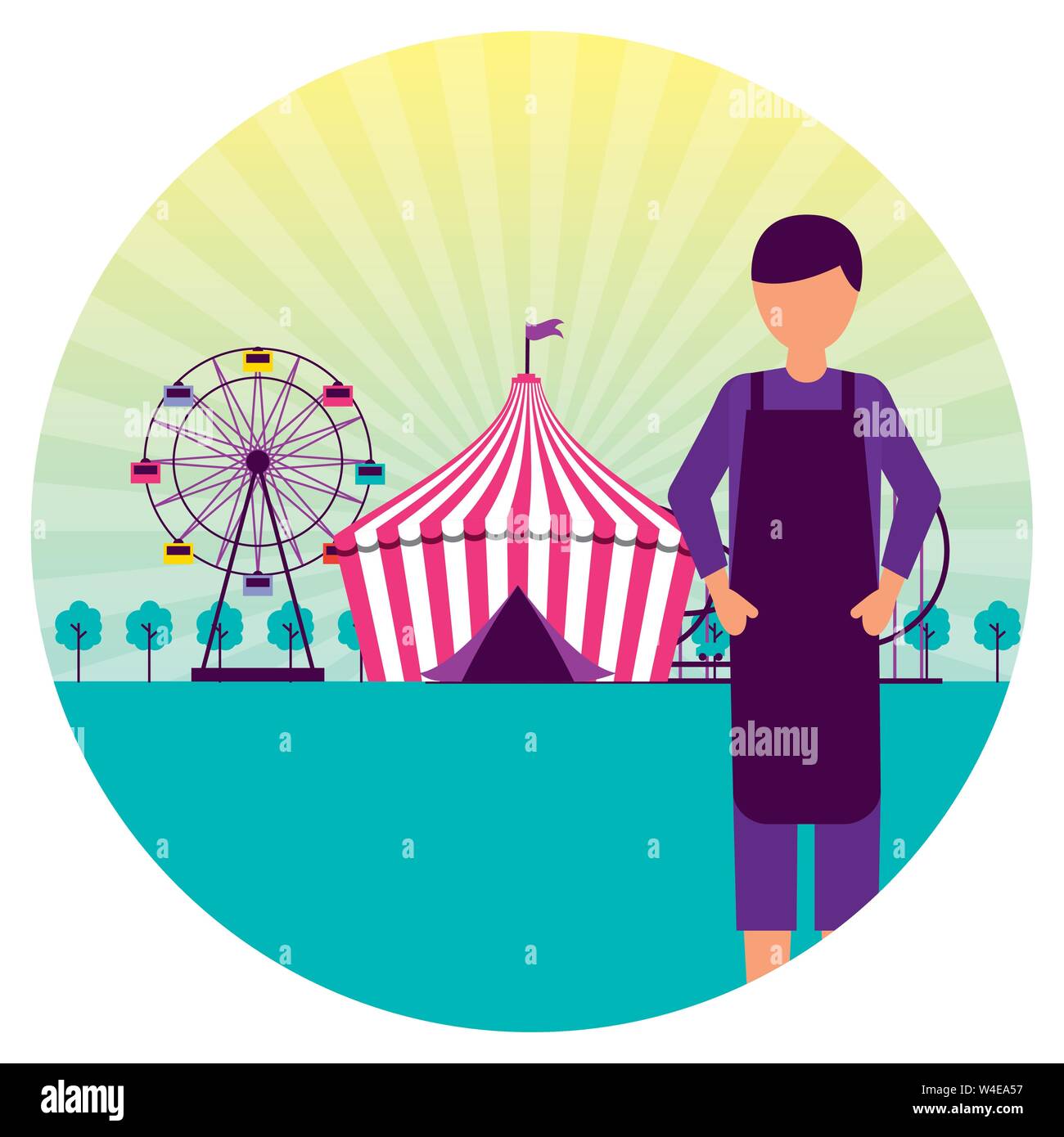 Fairground ride man Cut Out Stock Images & Pictures - Alamy