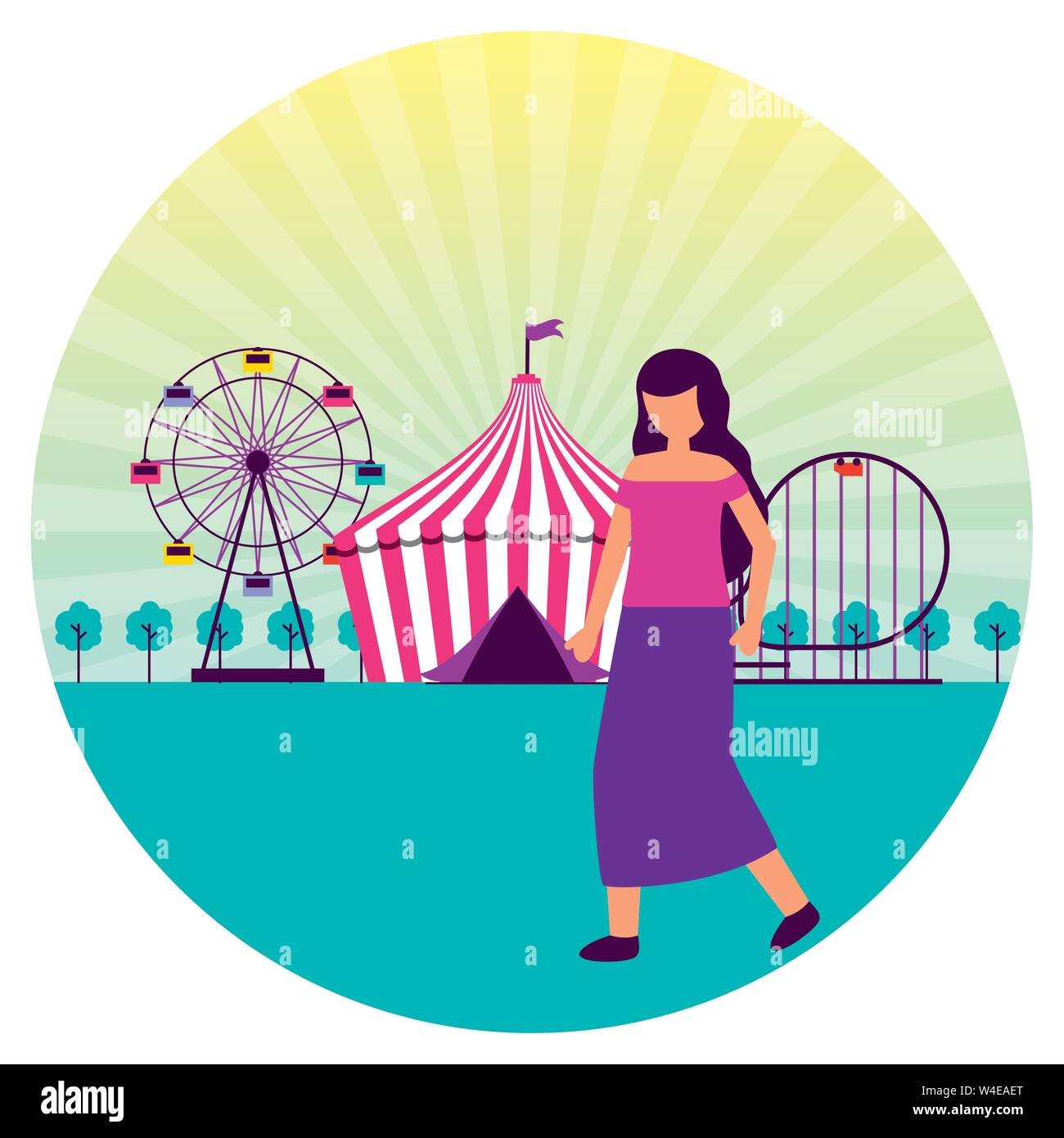 Traditional fair carousel Cut Out Stock Images & Pictures - Alamy