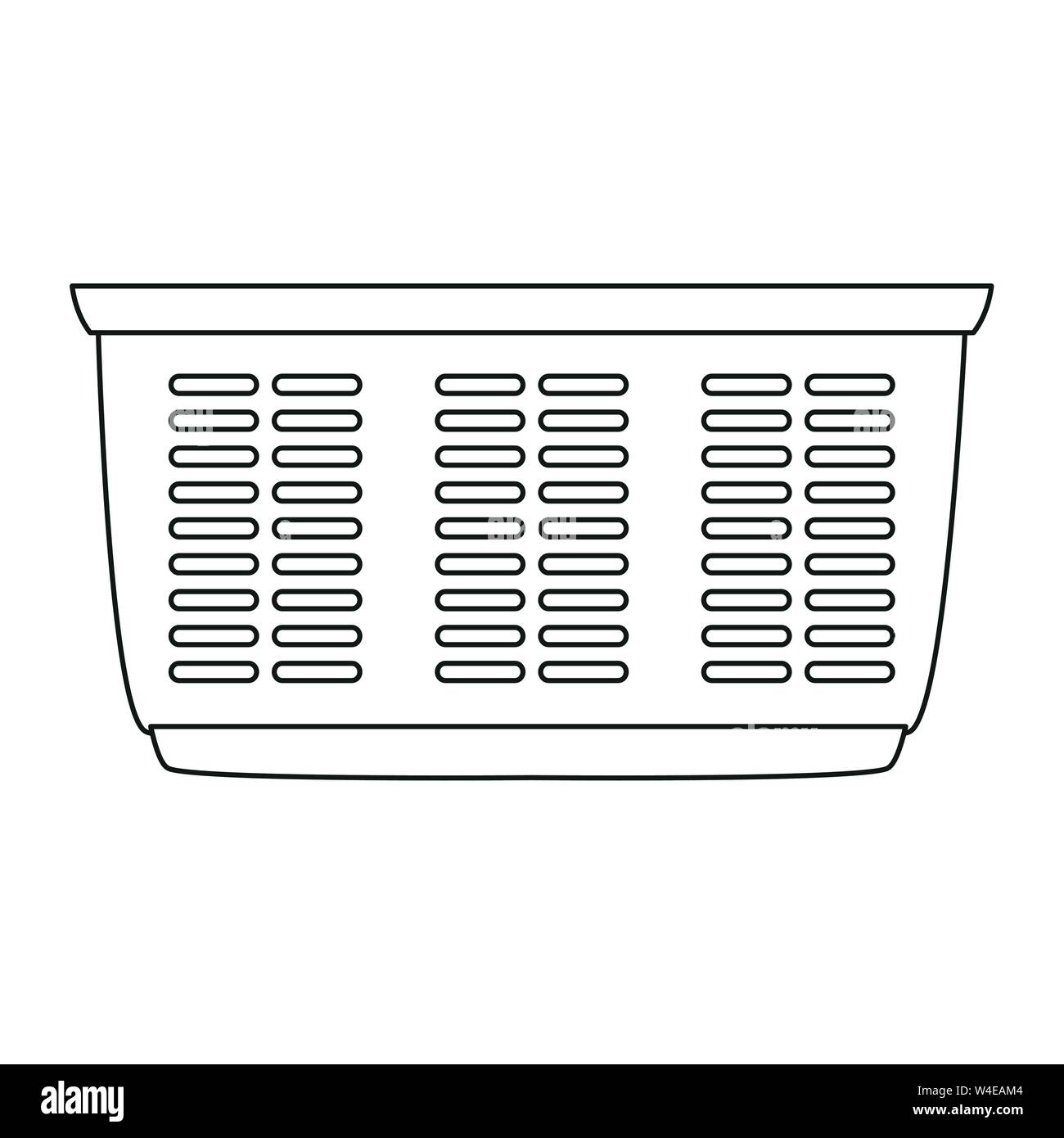 basket cleaning supply on white background vector illustration outline ...