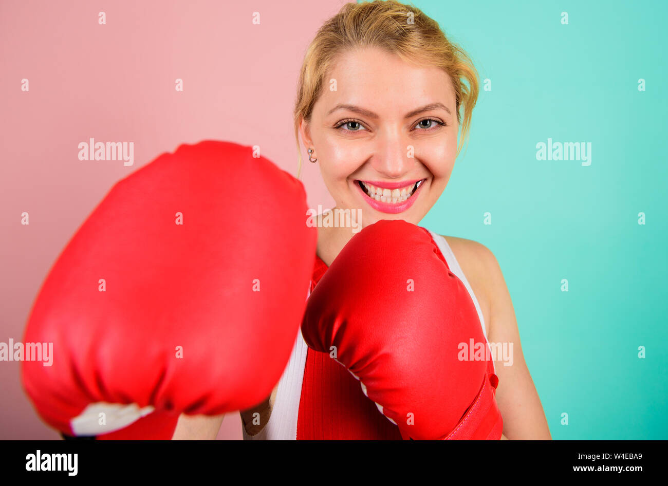 Confident in her boxing skill. Boxing improve temper and will ...