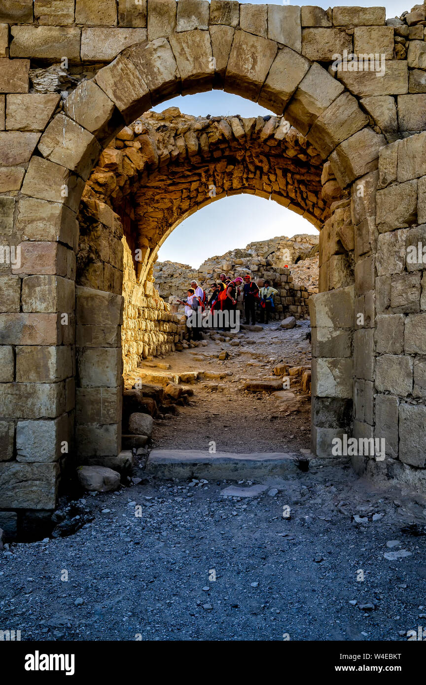 Crusader gate at Shobak Castle in Jordan Stock Photo - Alamy