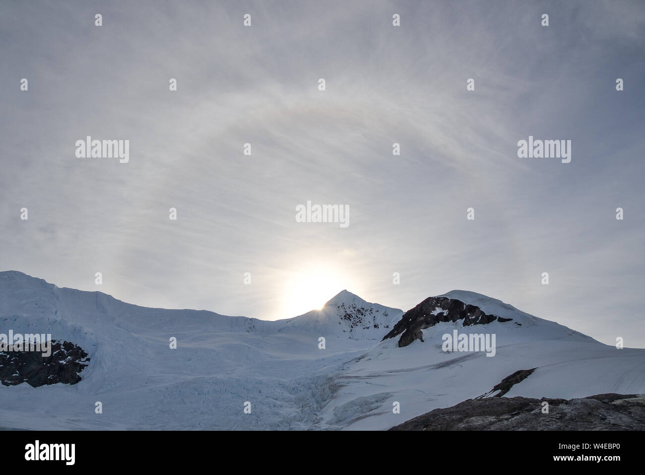 Sun bow on an Antarctica mountain Stock Photo - Alamy