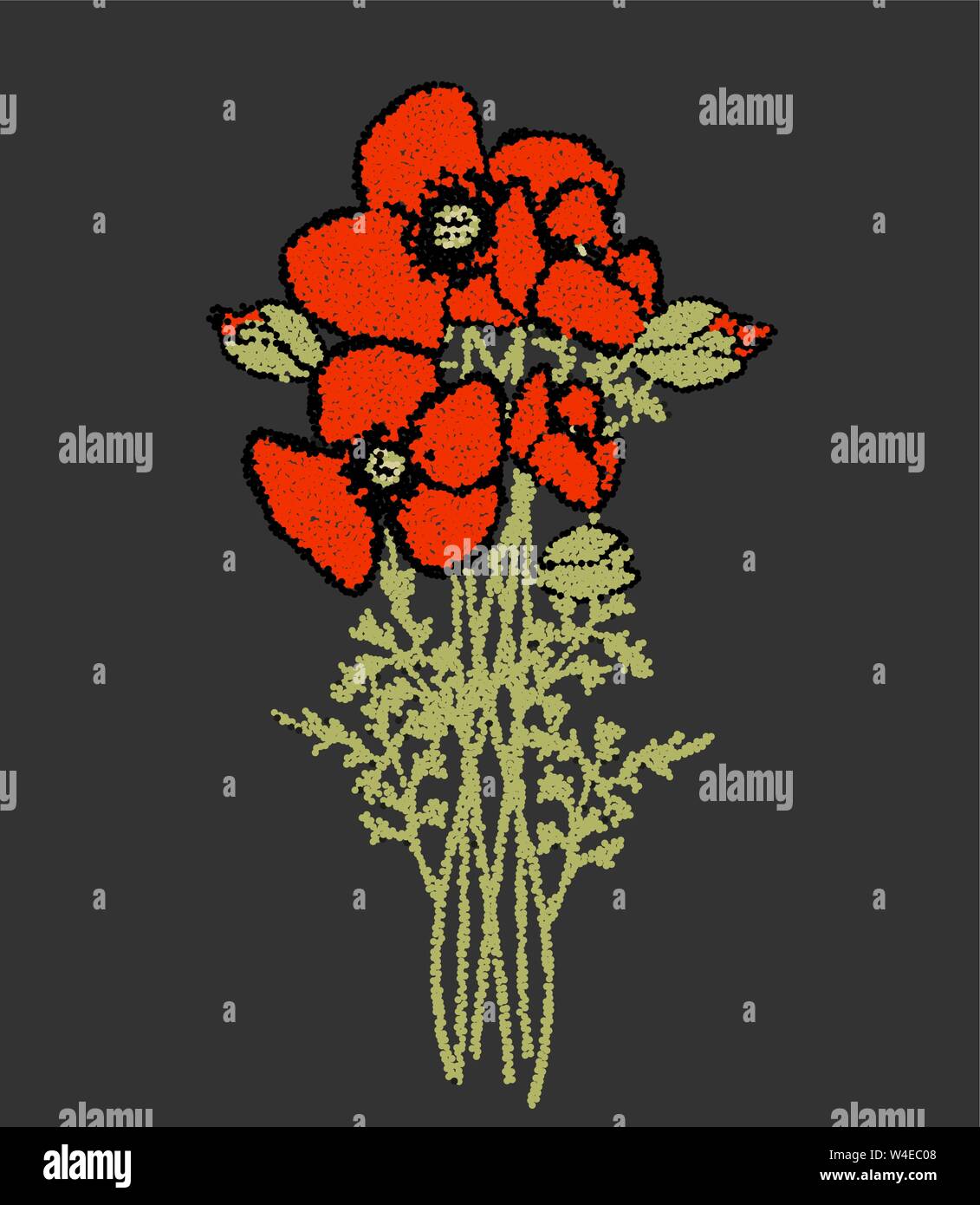 Vector bud of red poppy. Poppy vector illustration Stock Vector Image ...